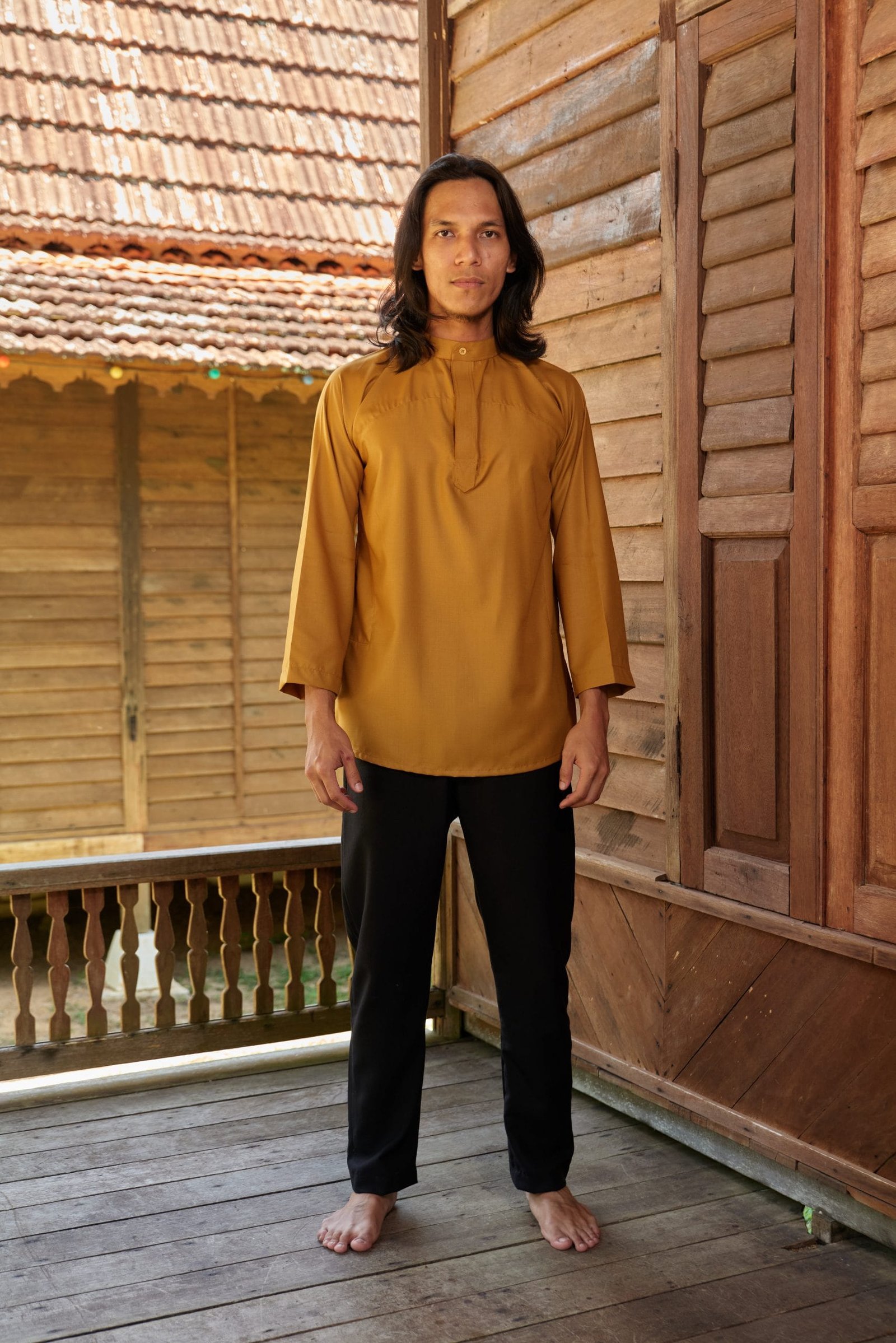 Qurtha Awang Long in Mustard - Tujoh Kuntom