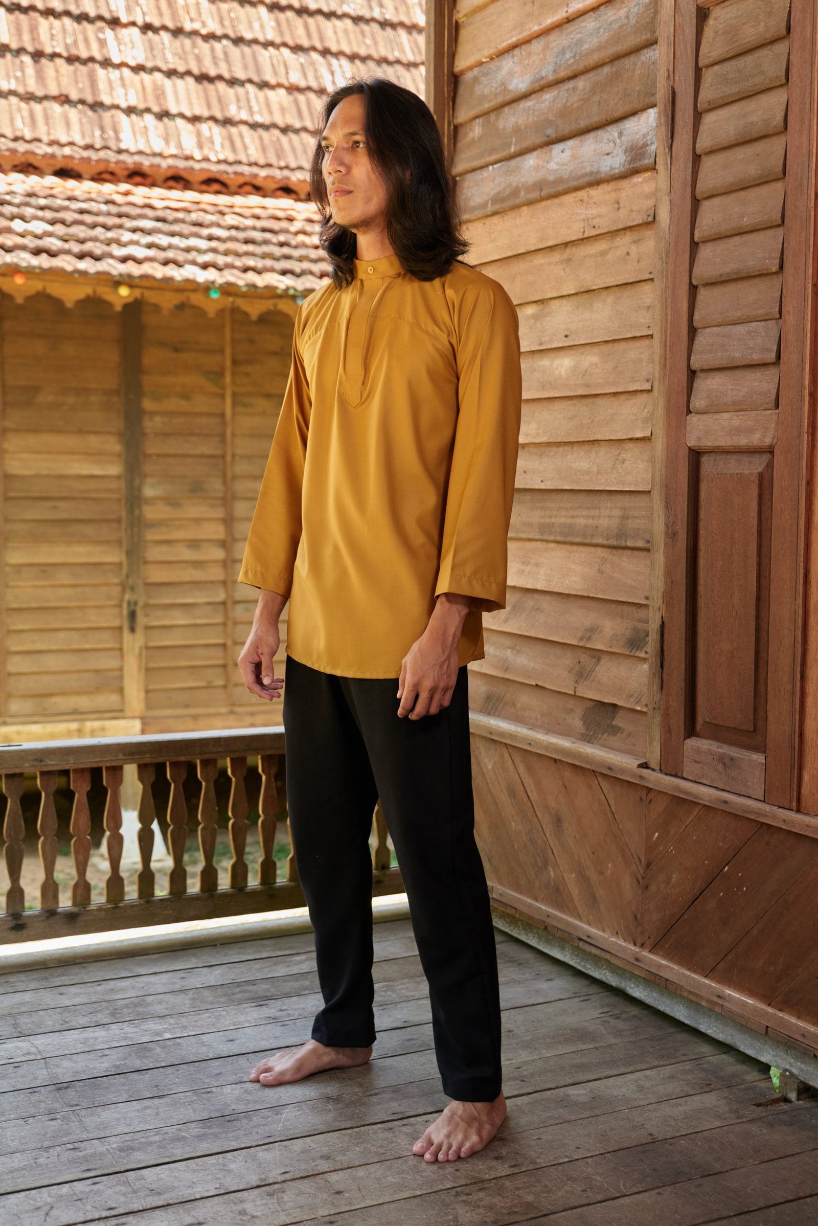 Qurtha Awang Long in Mustard - Tujoh Kuntom